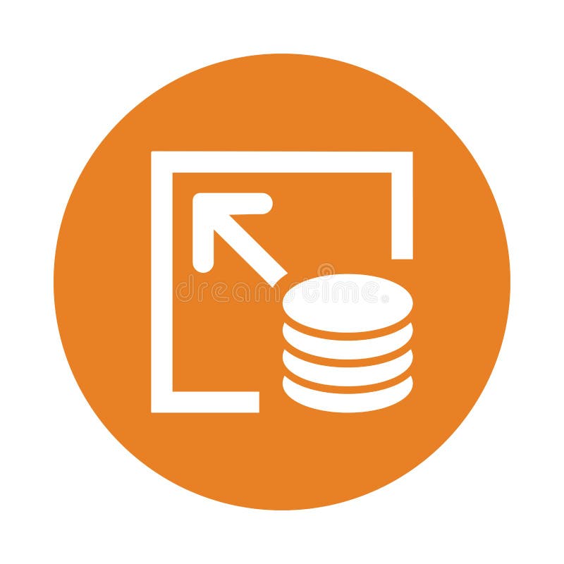 Cdn, Storage Icon. Orange Color Vector EPS Stock Illustration ...