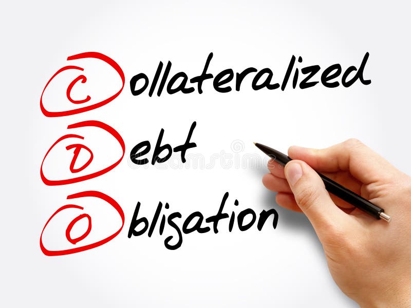 Cdo Collateralized Debt Obligation Acronym Business Concept Stock ...