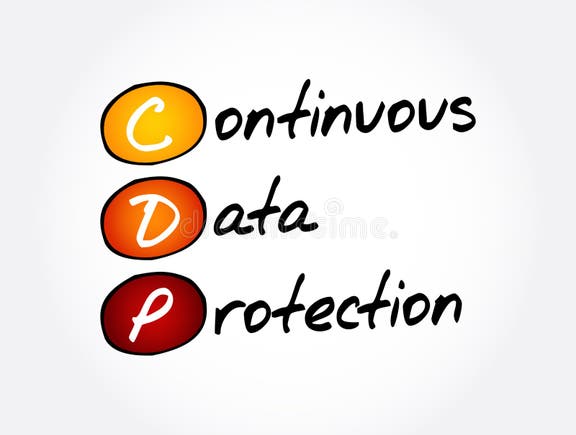CDP - Continuous Data Protection Acronym, Technology Concept Background ...