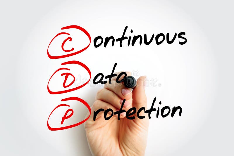 CDP - Continuous Data Protection Acronym, Technology Concept Background ...