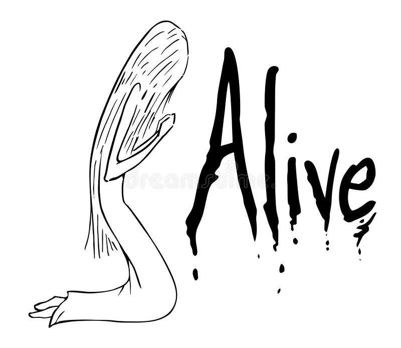 Alive man stock vector. Illustration of dark, symbol - 27625188