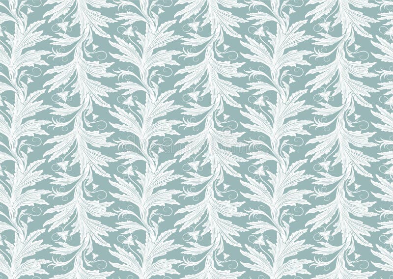 Seamless Baroque Pattern in Light Blue and White Stock Vector ...