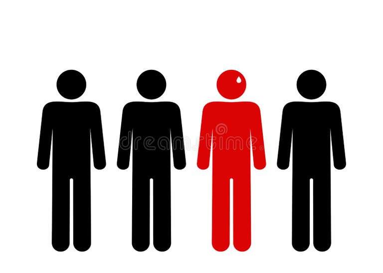 People are Standing, Sick Man in the Crowd, Stick Figure Man Icon Fever ...