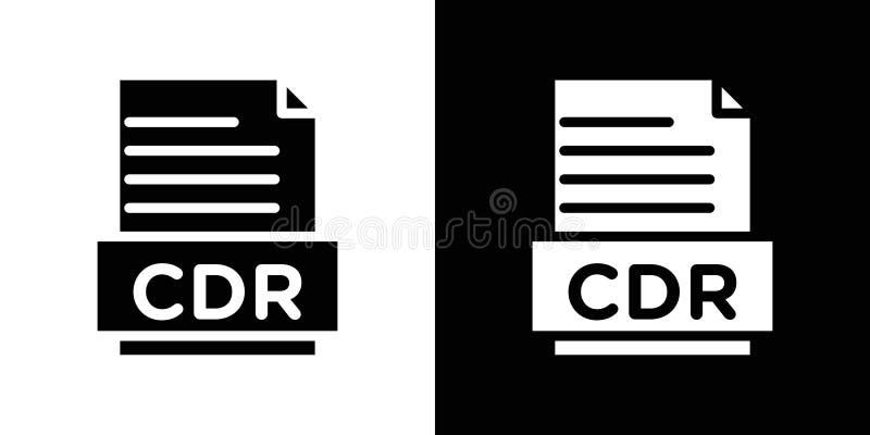CDR File Document Icon Linear Logo Isolated Stock Illustration ...