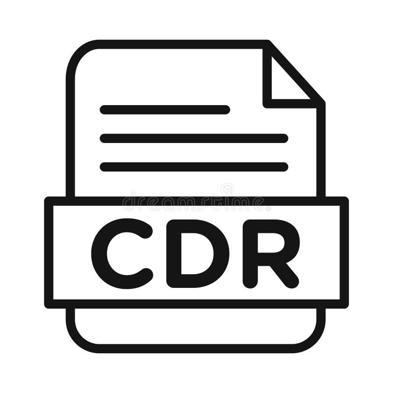 CDR File Document Symbol Mark in Filled Style Stock Vector ...