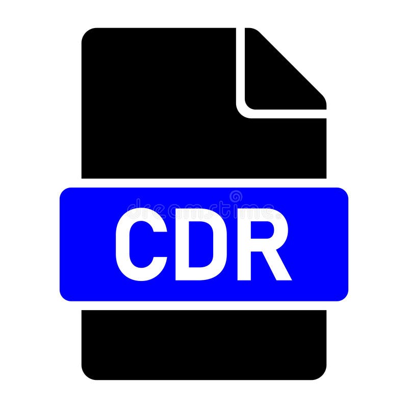 CDR File Format Icon stock vector. Illustration of meticulously - 274593410