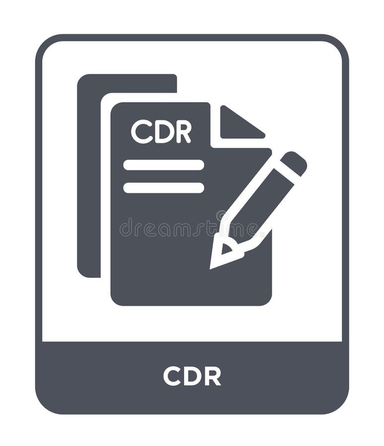 Cdr Icon in Trendy Design Style. Cdr Icon Isolated on White Background ...
