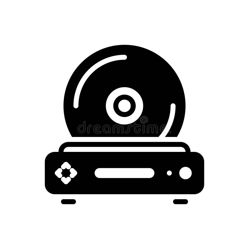 Black Solid Icon for Cds, Dvd and Device Stock Vector - Illustration of ...