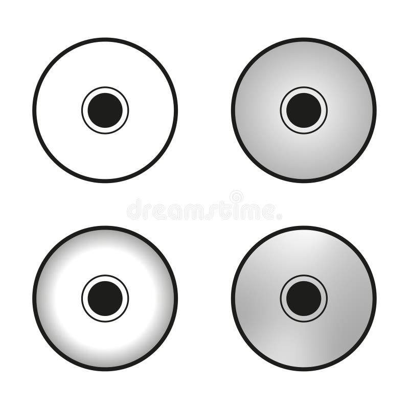 Cds Icons in Abstract Style on Black Background. Design Element. Vector ...