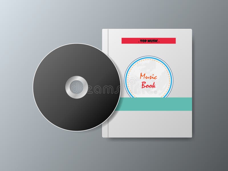 CDs and Music Books on a Gray Background Stock Vector - Illustration of ...