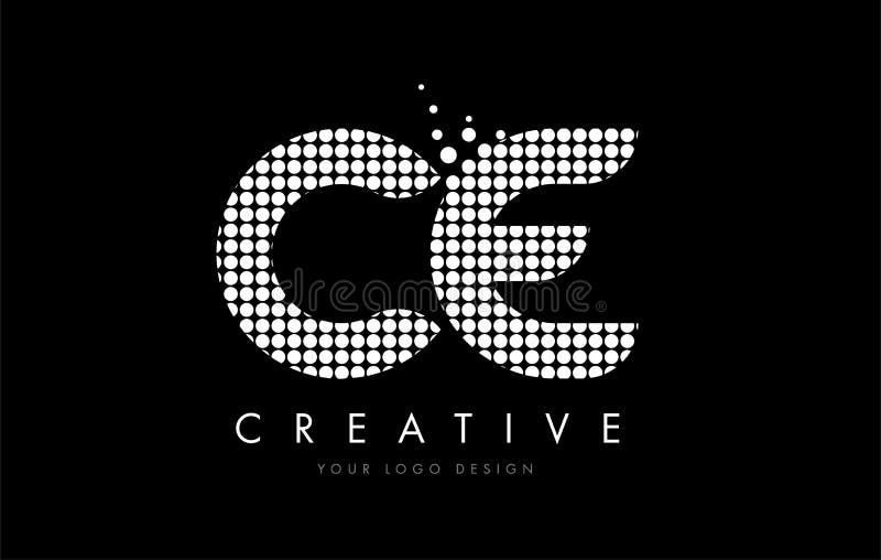 CE C E Letter Logo Design White Magenta Dots and Swoosh Stock Vector ...