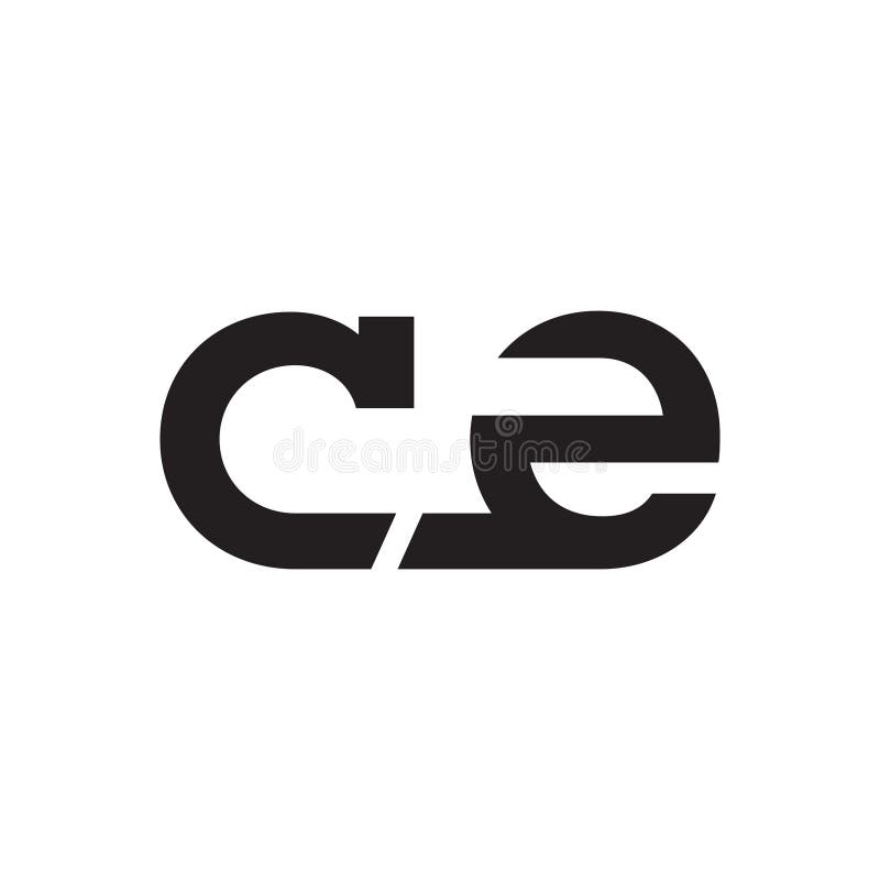 Ce Initial Letter Vector Logo Stock Illustration - Illustration of icon ...