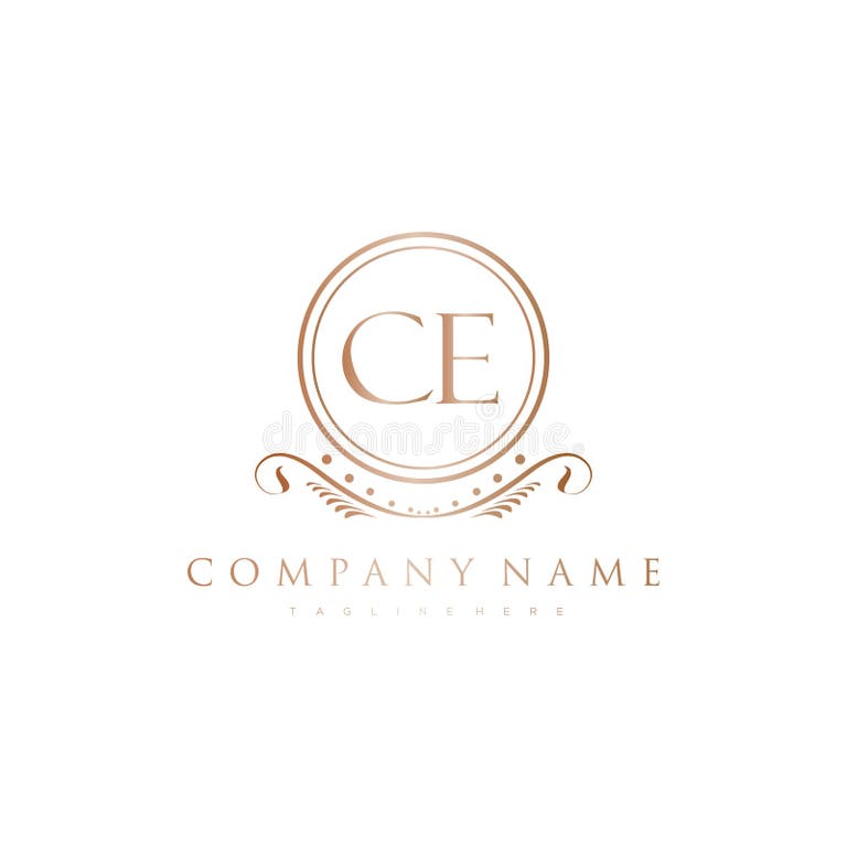 CE Letter Initial with Royal Luxury Logo Template Stock Vector ...