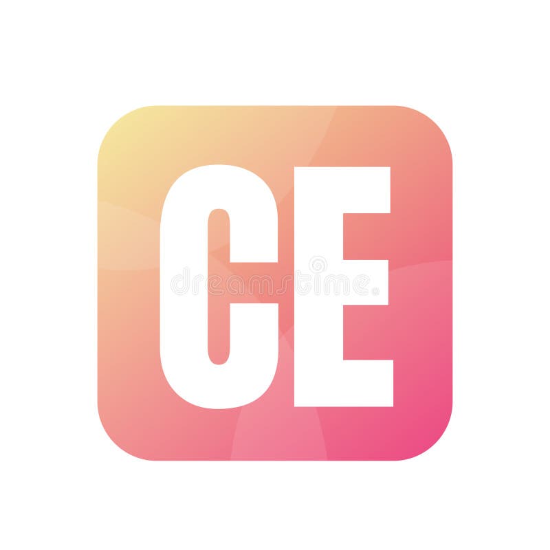 CE Letter Logo Design with Simple Style Stock Illustration ...