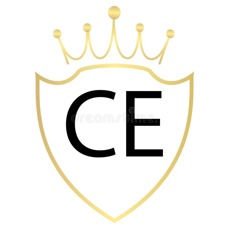 CE Letter Logo Design with Simple Style Stock Vector - Illustration of ...