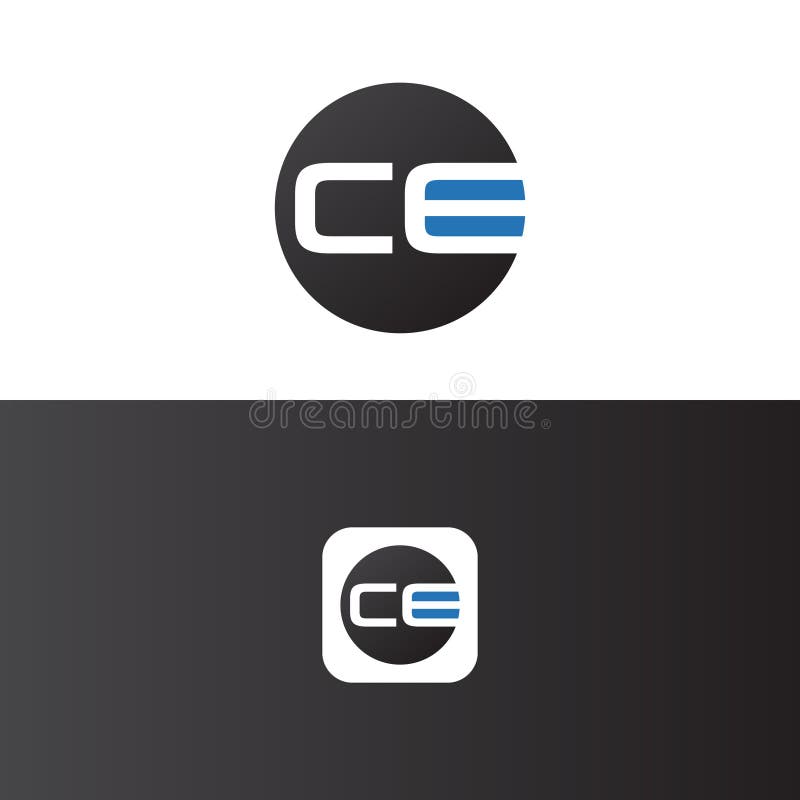 CE Letter Logo Design Template Vector Stock Vector - Illustration of ...