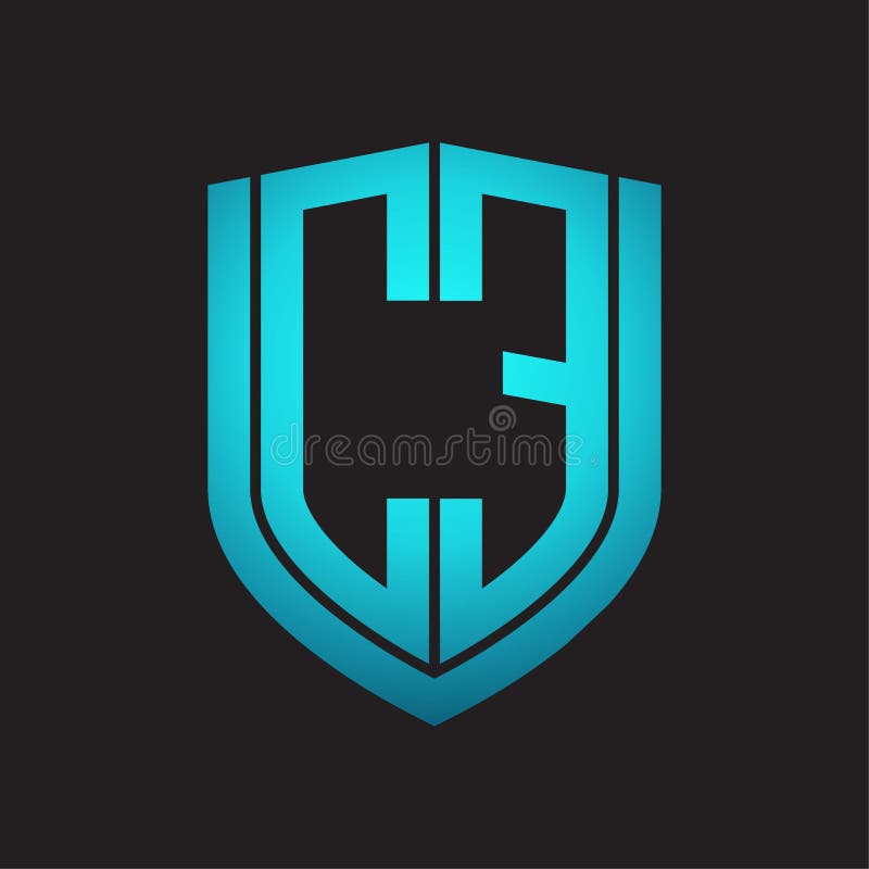 CE Logo Monogram with Emblem Shield Design Isolated with Blue Colors on ...