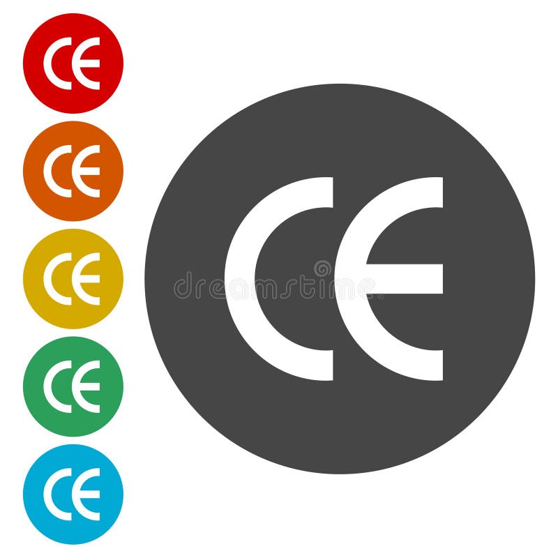 CE Mark sign stock vector. Illustration of sign, color - 131882669