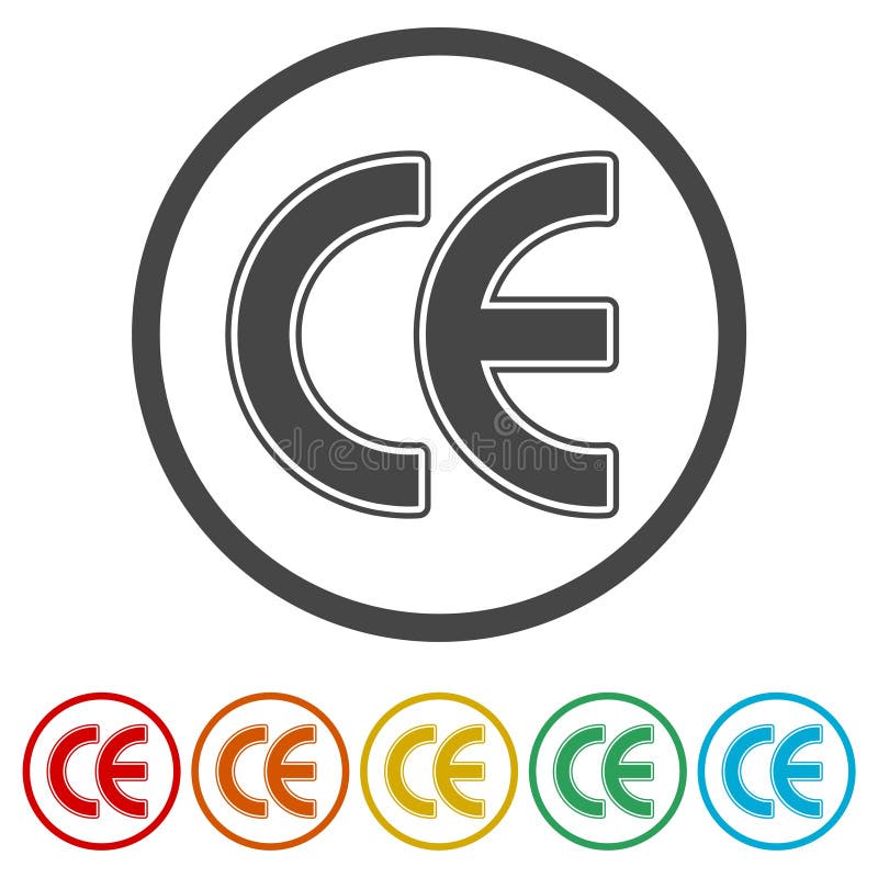 CE Mark Sign, 6 Colors Included Stock Vector - Illustration of badge ...