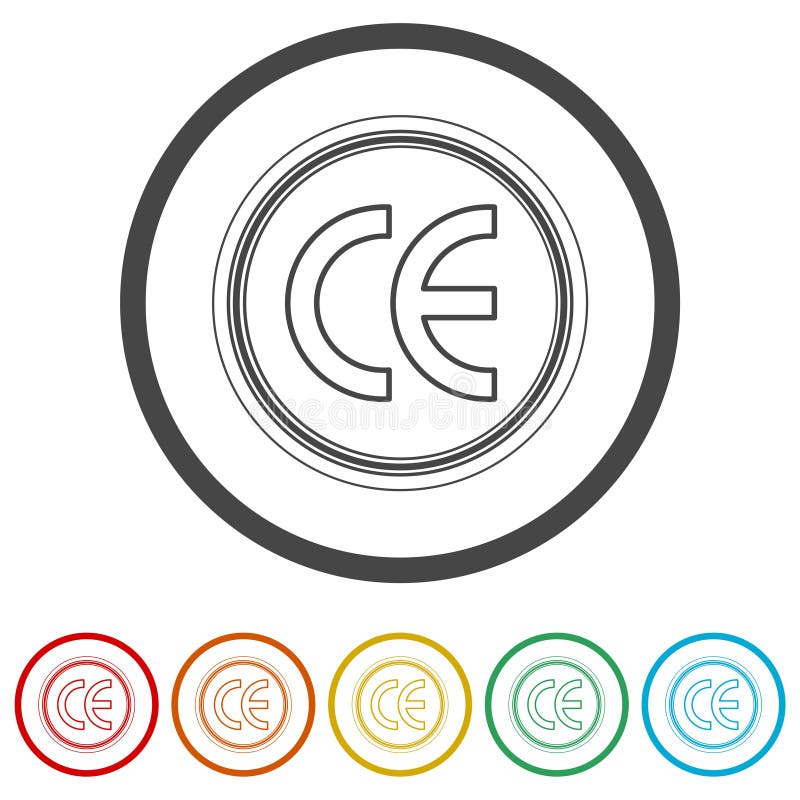 CE Mark Sign, 6 Colors Included Stock Vector - Illustration of ...