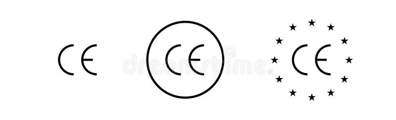 CE Mark Symbol Isolated Icon on White Background. Vector Stock Vector ...
