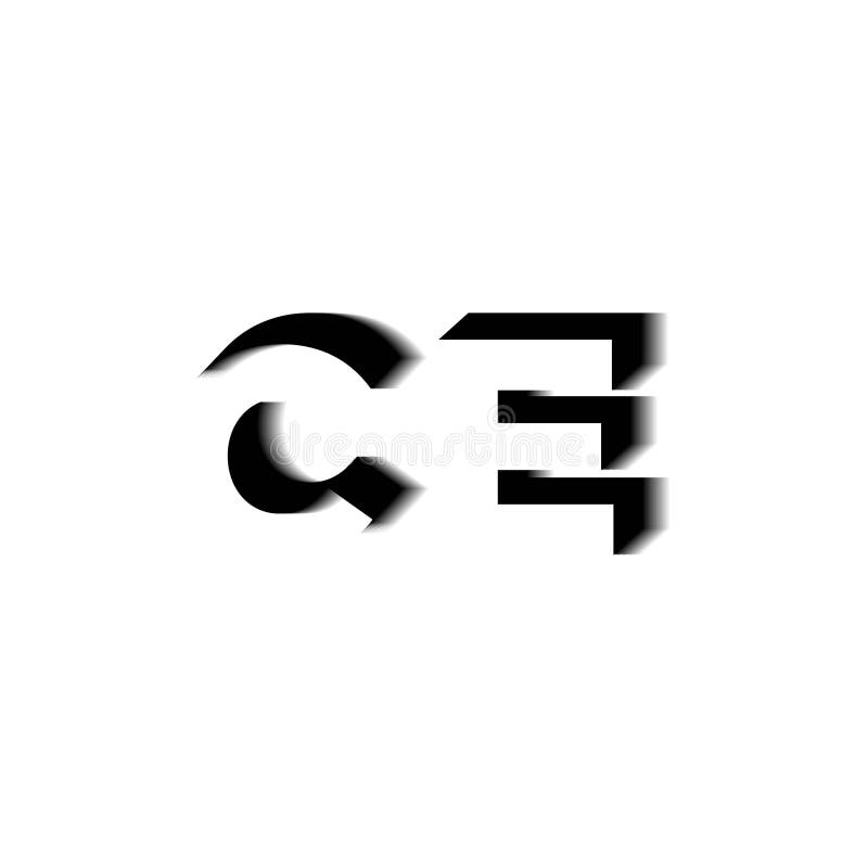 CE Monogram Shadow Shape Style Stock Vector - Illustration of creative ...