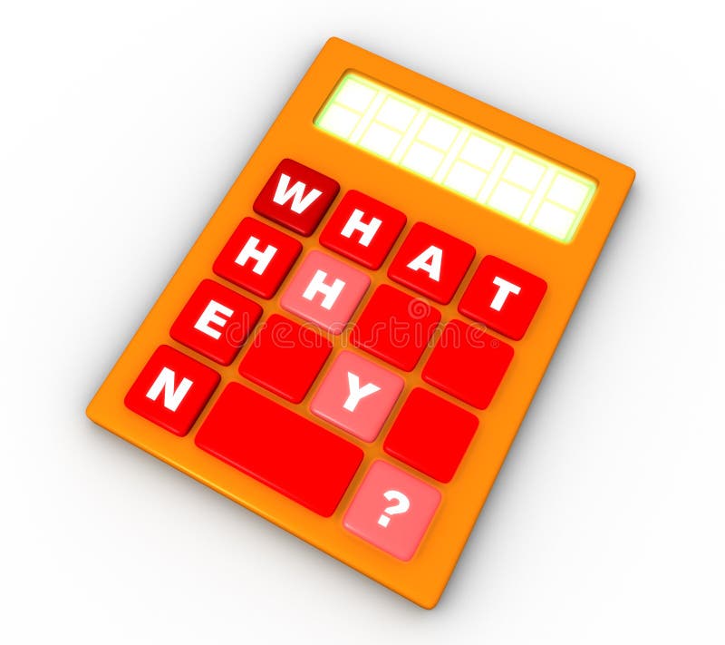 Ce qui, quand, pourquoi illustration stock. Illustration du blanc - 8055934