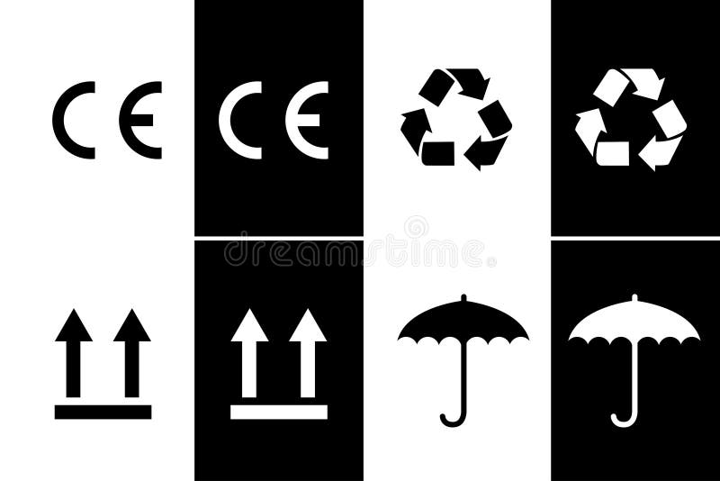 Packing symbols stock vector. Illustration of arrows, handle - 359013