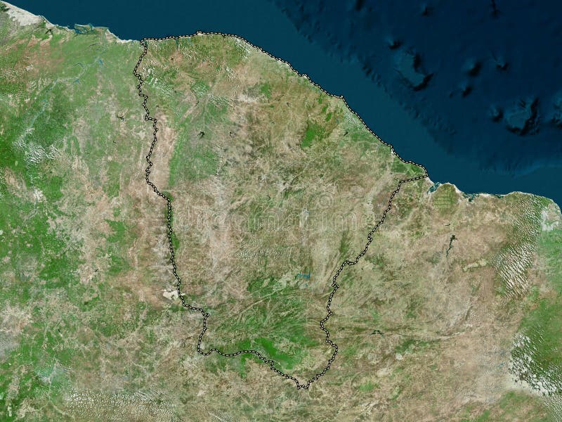 Ceara, Brazil. High-res Satellite. No Legend Stock Illustration ...