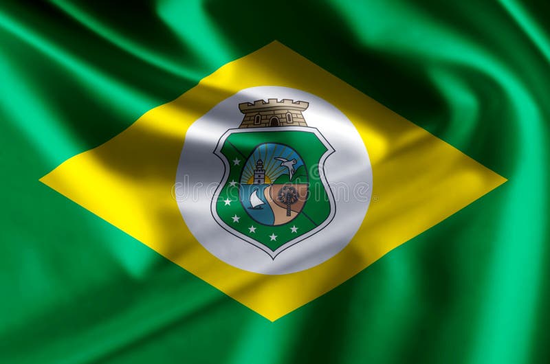 Ceara Realistic Flag Illustration. Stock Illustration - Illustration of ...