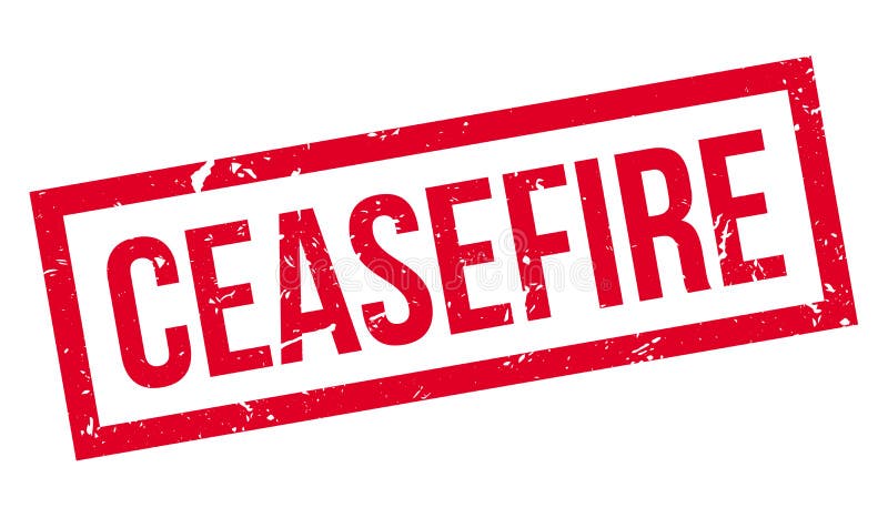 Ceasefire rubber stamp stock vector. Illustration of sticker - 85484318