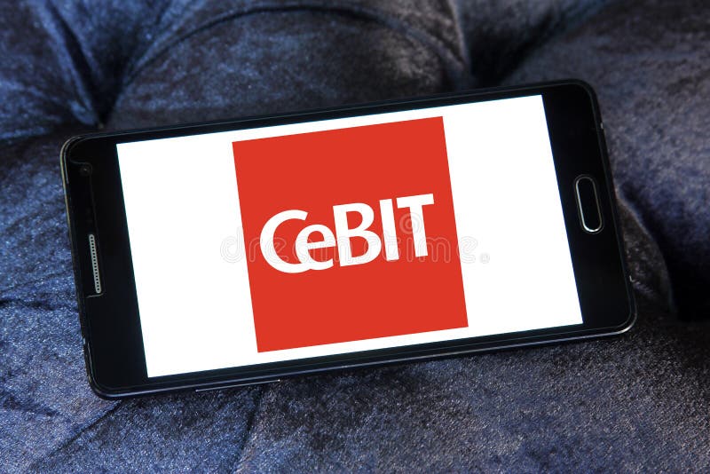 Cebit logo editorial photo. Image of tablet, computer - 97238686