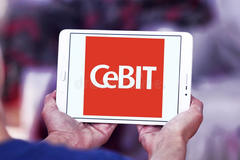 Cebit logo editorial photo. Image of tablet, computer - 97238686