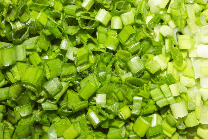 Cebolas Verdes Finamente Cortadas Fundo Da Cebola Verde Imagem de Stock ...