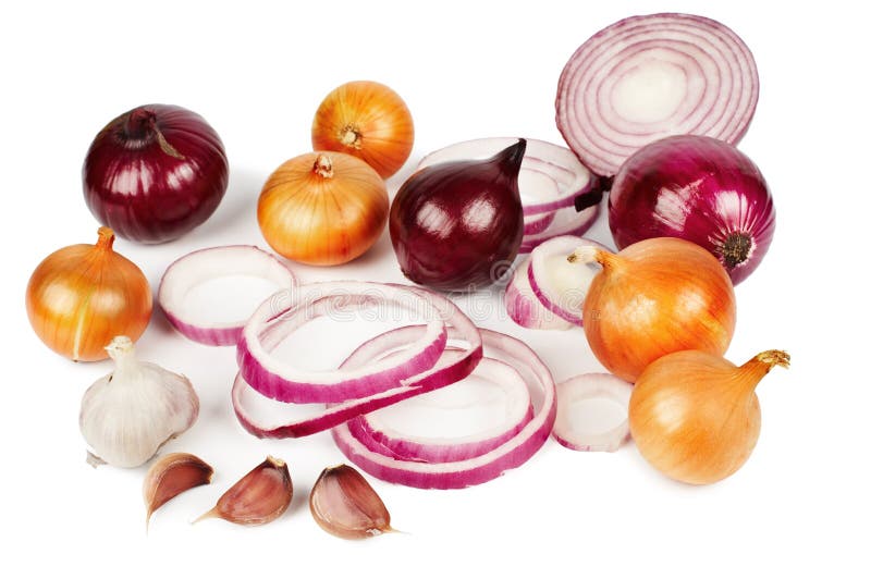 Cebolla y ajo imagen de archivo. Imagen de vegetariano - 3543709
