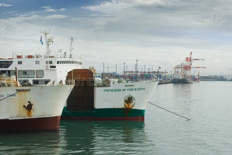 Cebu City Philippines Container Port Editorial Stock Photo - Image of ...
