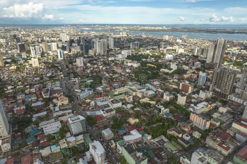 Cebu City, Philippines High Aerial of Cebu City Skyline Editorial ...