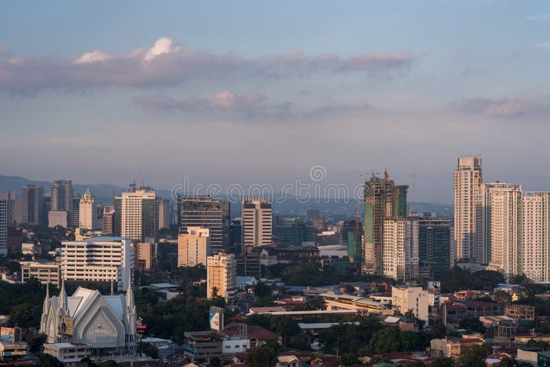Cebu Cityscape with Skyscraper in Background. Crown Regency Hotel ...