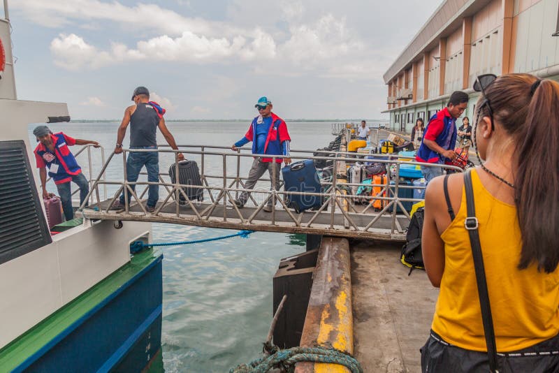 CEBU, PHILIPPINES - FEBRUARY 12, 2018: Ferry Undloading at the ...