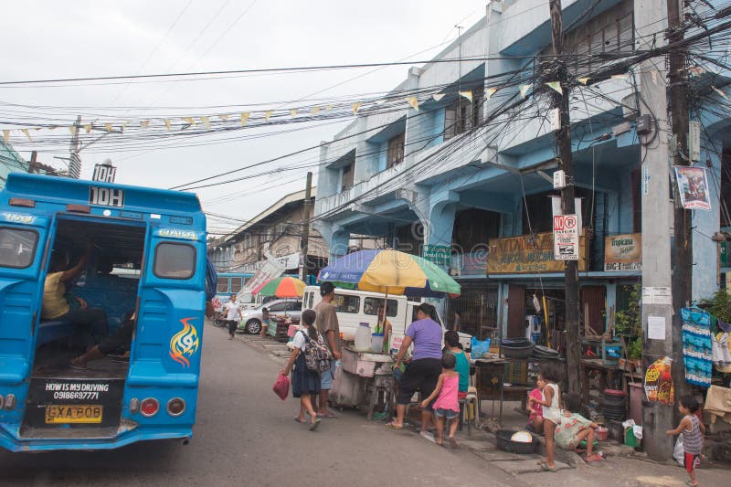 CEBU - PHILIPPINES - JANUARY,7 2013 - Town Street Congested Traffic ...
