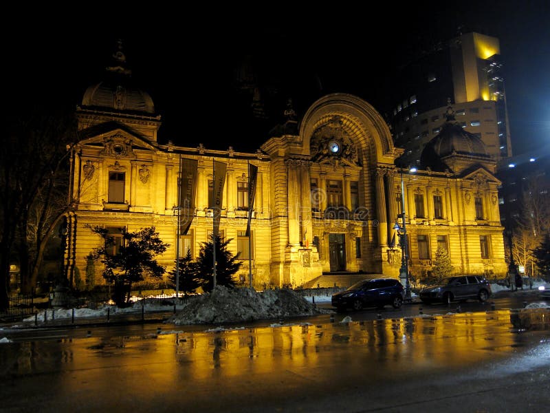 CEC Bank, Bucharest, Romania Editorial Image - Image of beauty ...