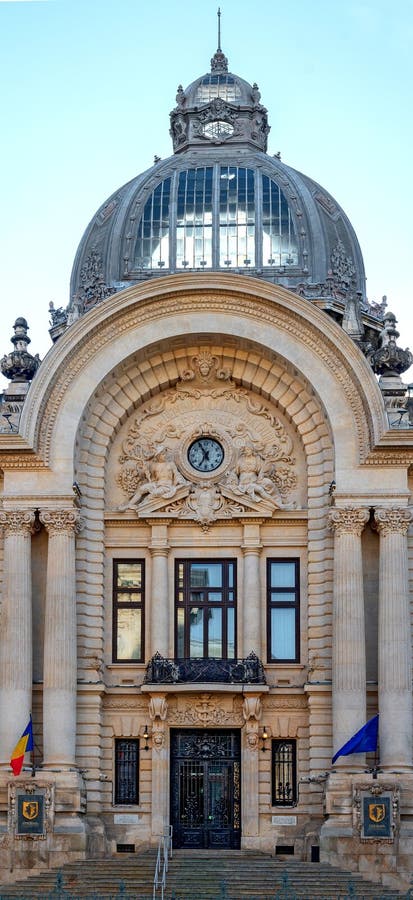 CEC palace in Bucharest editorial stock photo. Image of building ...