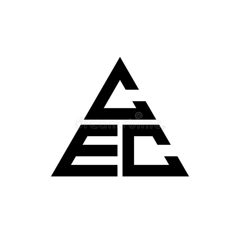 CEC Triangle Letter Logo Design with Triangle Shape. CEC Triangle Logo ...