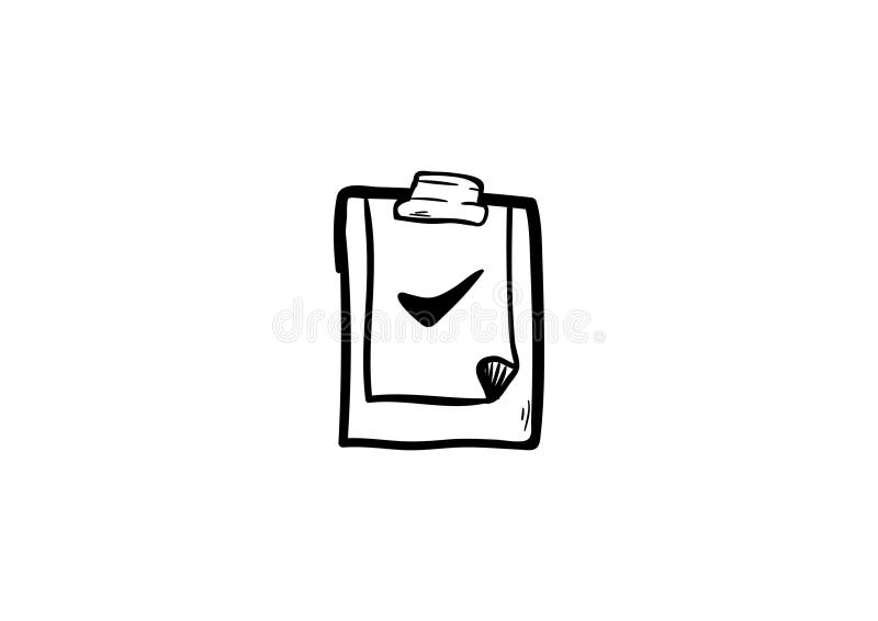Checklist Doodle Icon Vector Simple Stock Illustration - Illustration ...