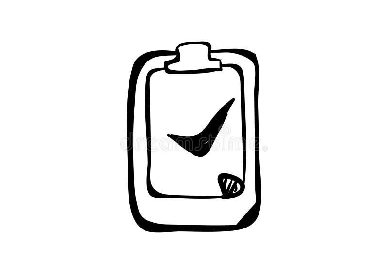 Checklist Doodle Icon Vector Simple Stock Illustration - Illustration ...