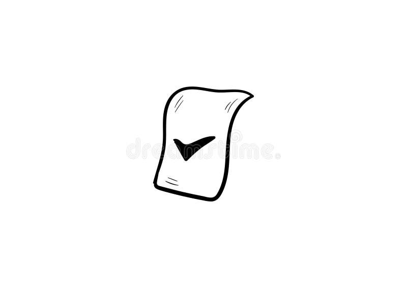 Checklist Doodle Icon Vector Simple Stock Illustration - Illustration ...