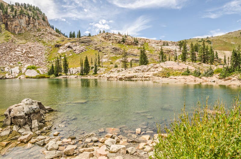 Cecret Lake with Clouds stock photo. Image of lake, nature - 86635572