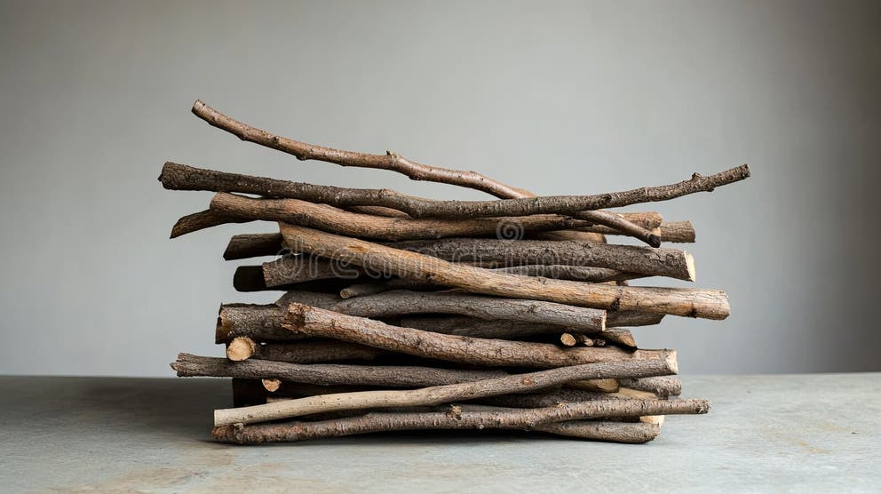 Cedar Branches Stacked for Kindling . Stock Photo - Image of ...