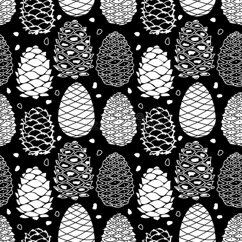 Cedar Cones, Seamless Pattern for Your Design Stock Vector ...
