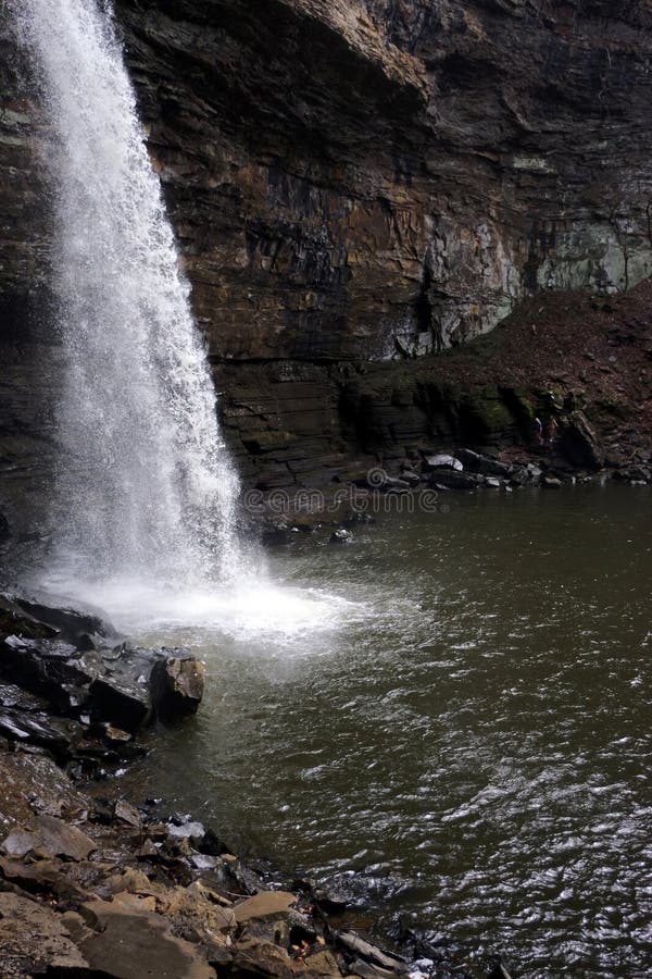 Cedar Falls Water Falling To Pool in the Springtime Stock Photo - Image ...